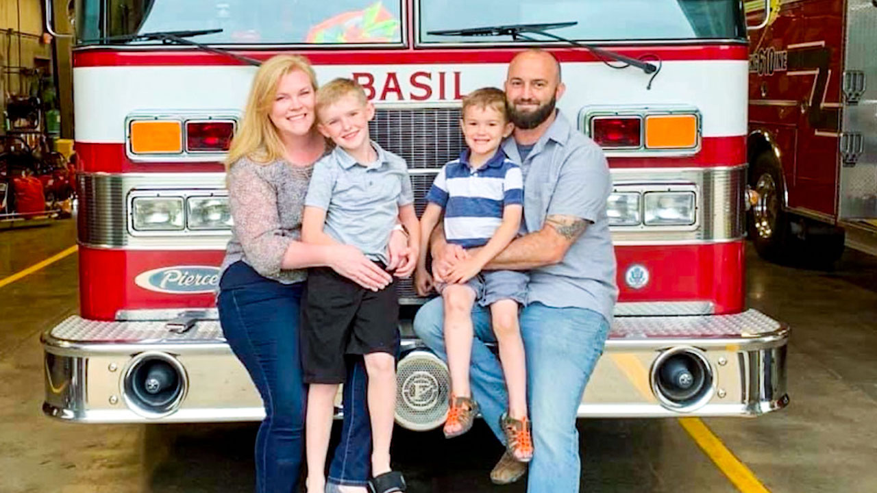 Targeted lung cancer treatment helping firefighter share more family time
